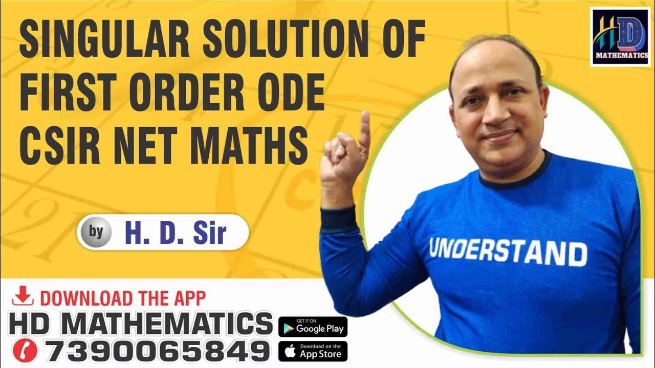 Singular Solution Of First Order ODE Csir Net Maths Part 4 Clairaut s Singular Solution Of First Order ODE Csir Net Maths Part 4 Clairaut s