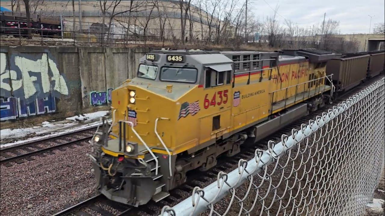 UP 6435 empty Coal Train UP 5839 At End - YouTube