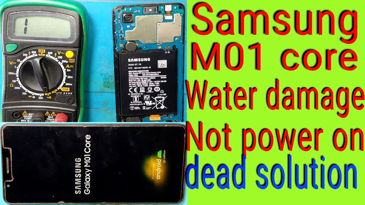 Samsung M01 core water damage dead solution | Samsung M01 core not ...