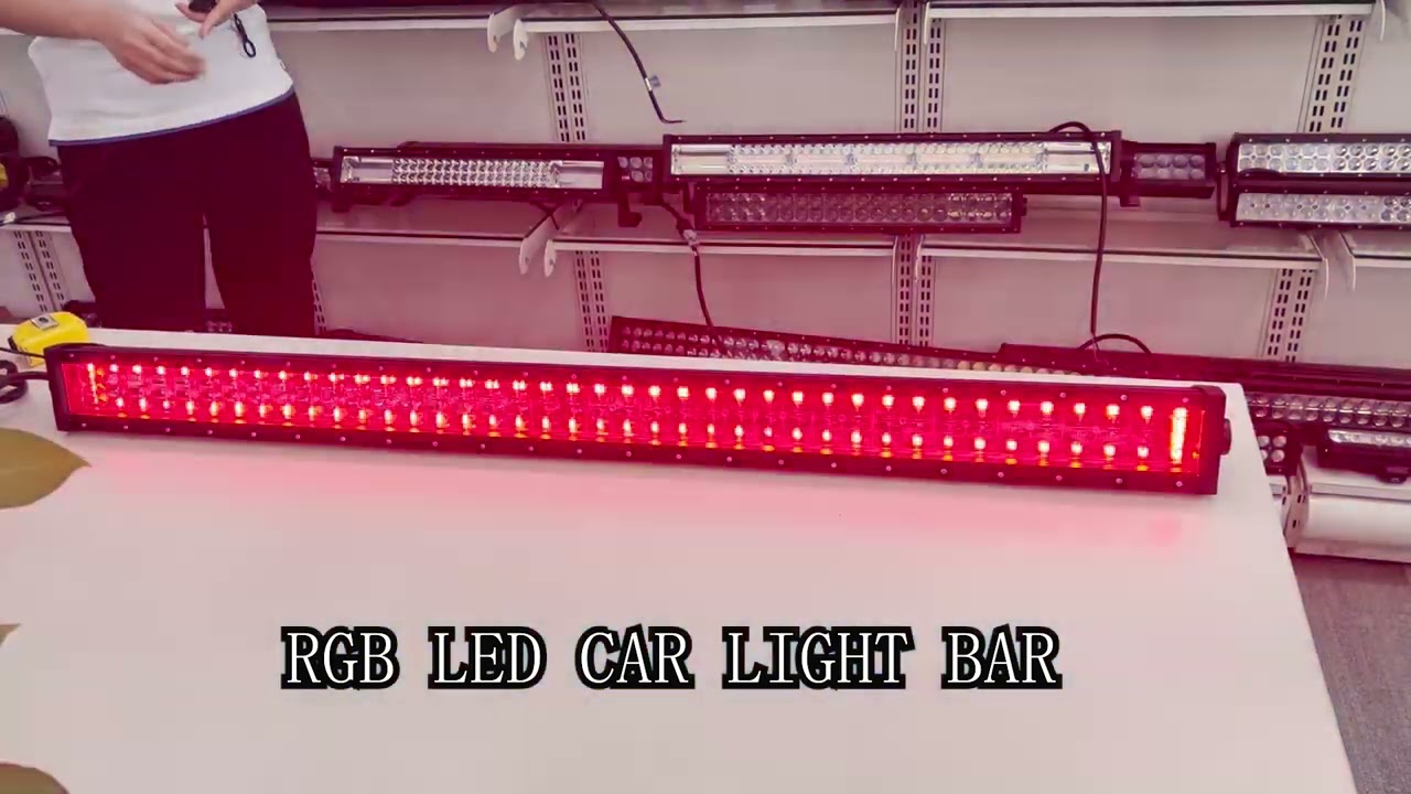 RGB LED car light bar Multifunctional light bar - YouTube