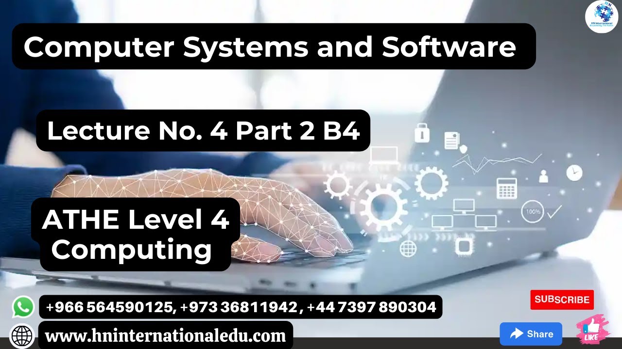 Computer Systems And Software Lecture No 04 Part 2 B4 Athe Level 4 Computing Youtube