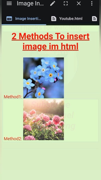 2 Methods to Insert Images in html #image #html #htmltutorial # ...