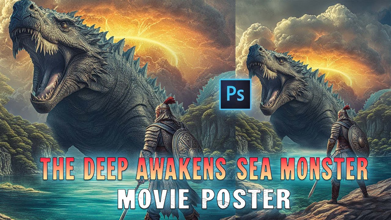 The Deep Awakens – Sea Monster Poster Design in Photoshop – A Cinematic ...