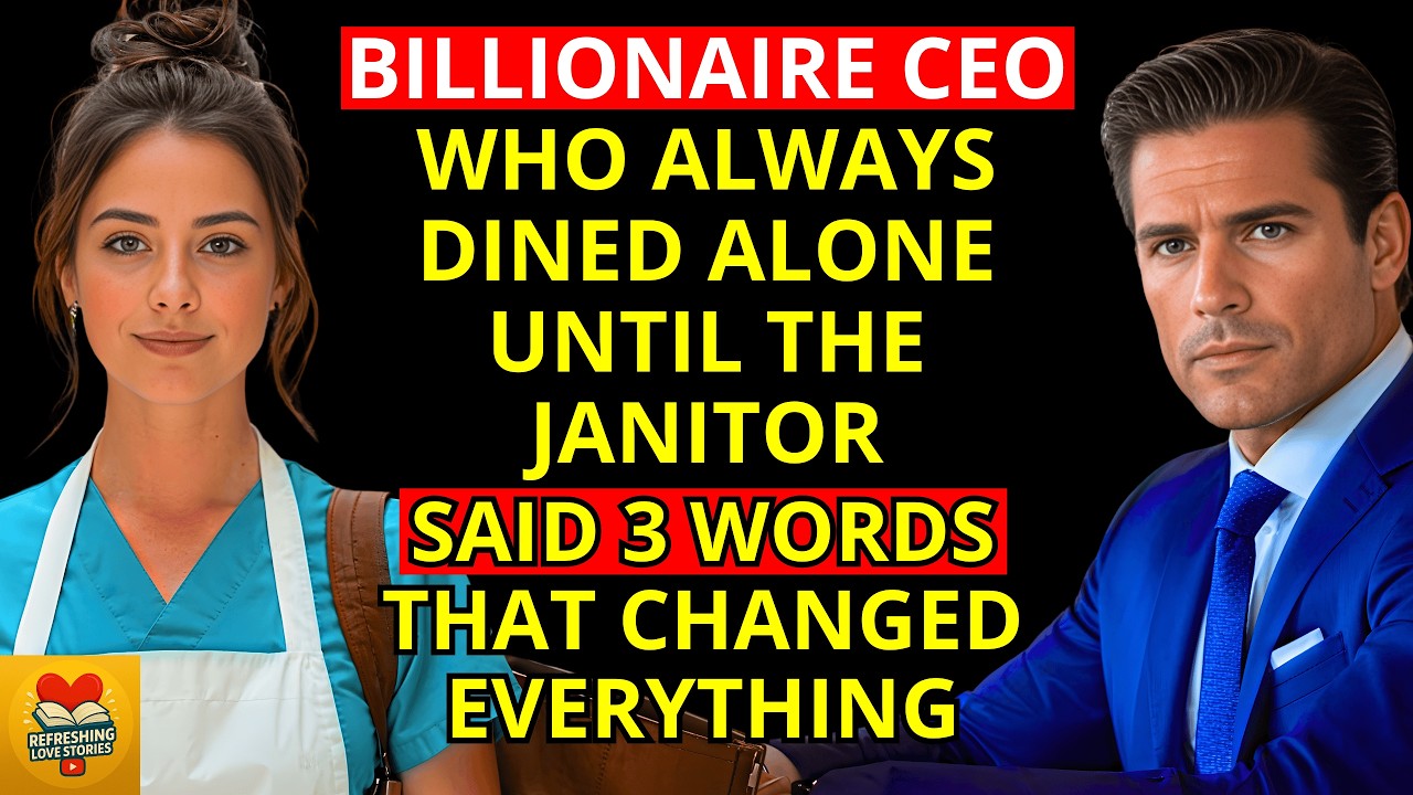 THE BILLIONAIRE WHO ALWAYS DINED ALONE — UNTIL THE JANITOR SAID 3 WORDS ...