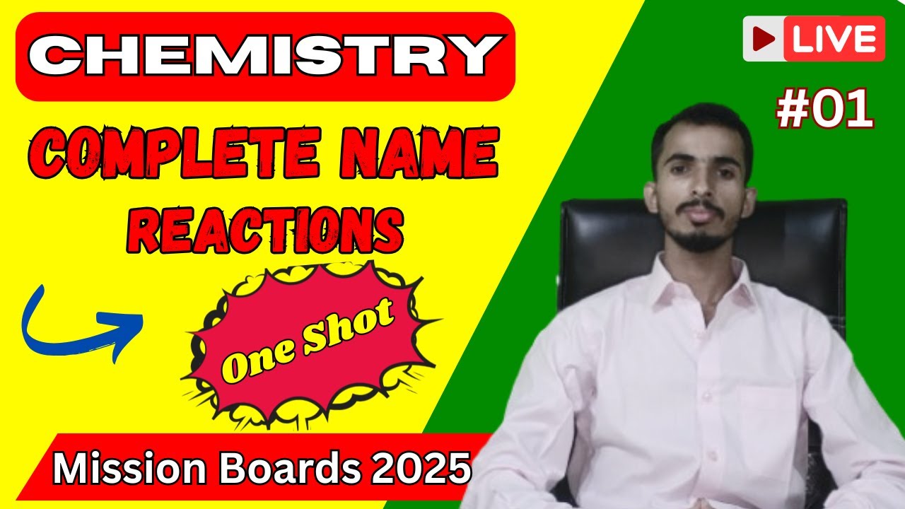 All Name Reactions Class 12th Organic Chemistry One Shot Video By ...