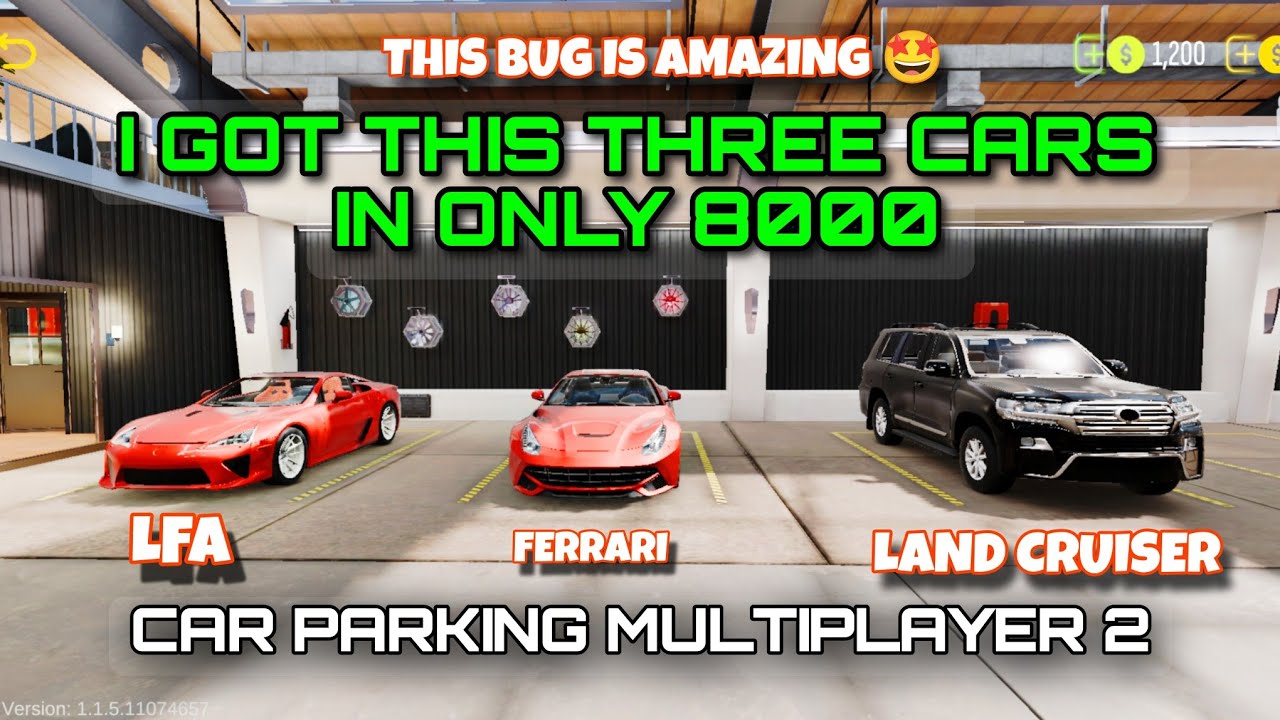 🤩How To Get This Ferrari, LFA And Land Cruiser Free In Car Parking ...