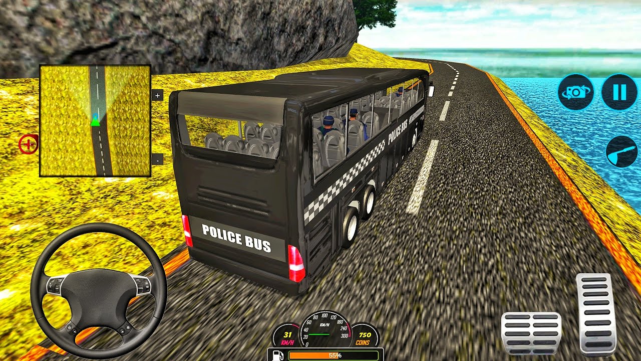 Us Police Coach Bus Driving Simulator – Offroad Police Soldier ...