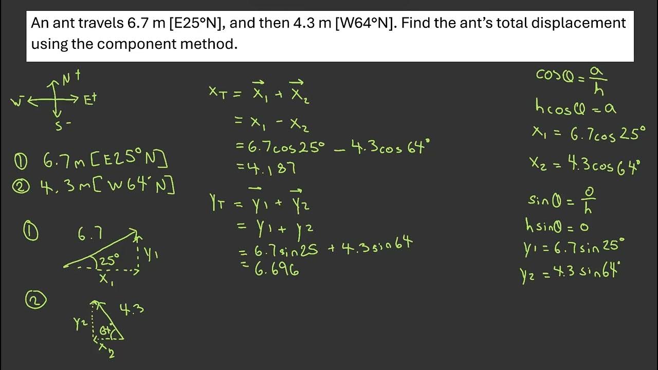 Physics Vector Addition Example - YouTube