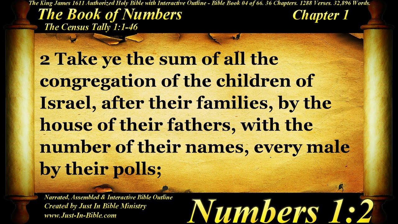Bible Book #04 - Numbers Chapter 1 - The Holy Bible KJV Read Along ...