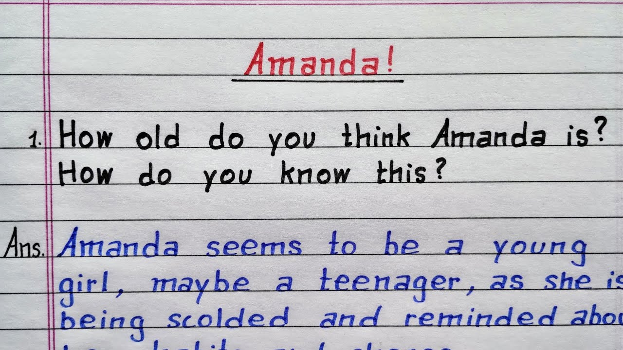 How Old Do You Think Amanda Is Amanda Class 10 English Poem NCERT how-old-do-you-think-amanda-is-amanda-class-10-english-poem-ncert