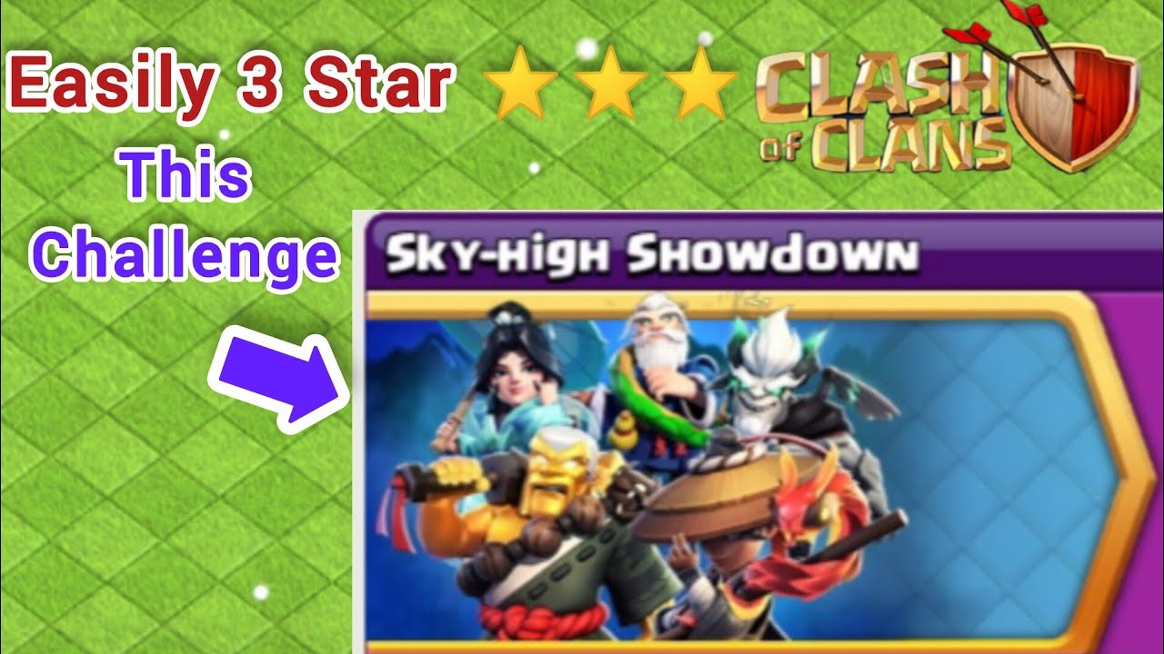 "Easiest Way to 3-Star the Sky High Shut Down Challenge! (Clash of ...