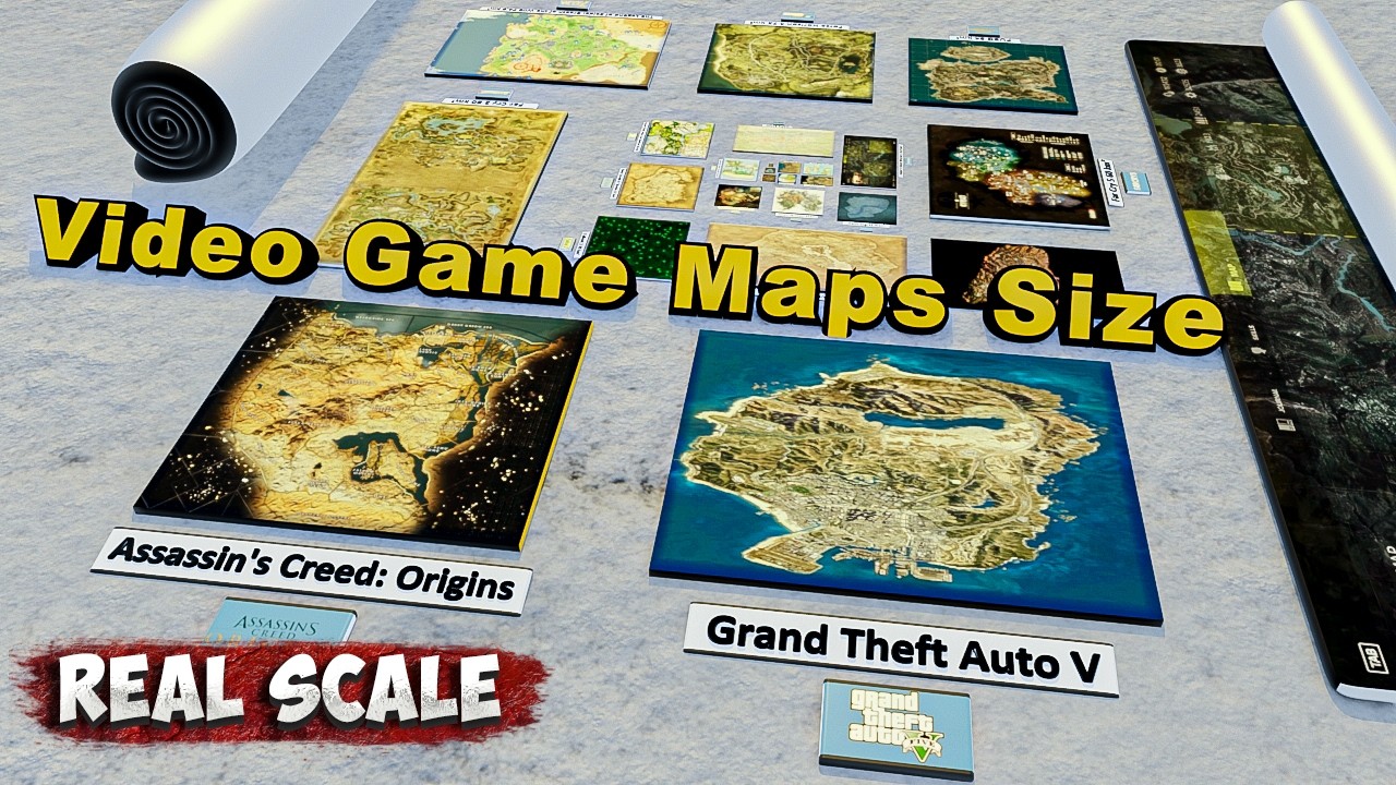 💥VIDEO GAME Maps Size Comparison | HD Animation | 3D - YouTube