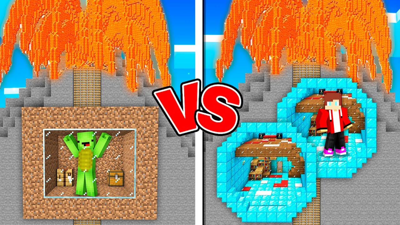 Mikey POOR vs JJ RICH House Inside Volcano Survival Battle in Minecraft Maizen - YouTube