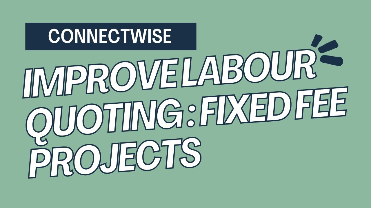 🚨 Are You Underquoting Labor? Fix It with ConnectWise! 🚨 - YouTube