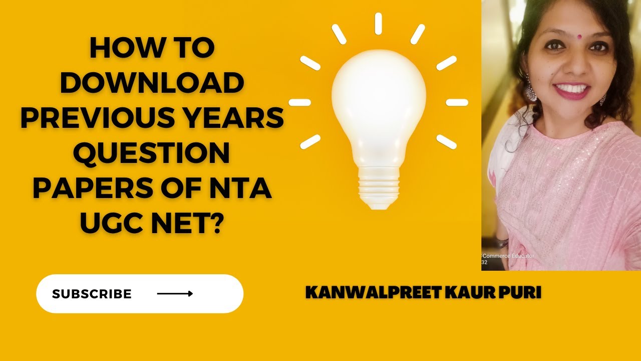 How to Download Previous Years NTA UGC NET Question Papers? - YouTube