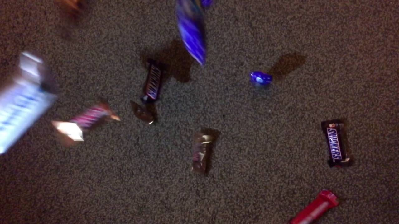 A lot of candy falling down from the sky - YouTube