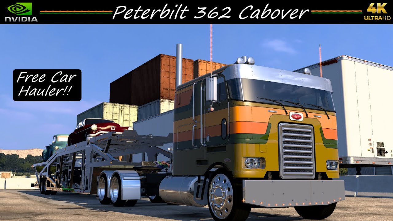 *Peterbilt 362 Cabover* Classic Cars Hauled Oxnard to Santa Maria *SCS ...