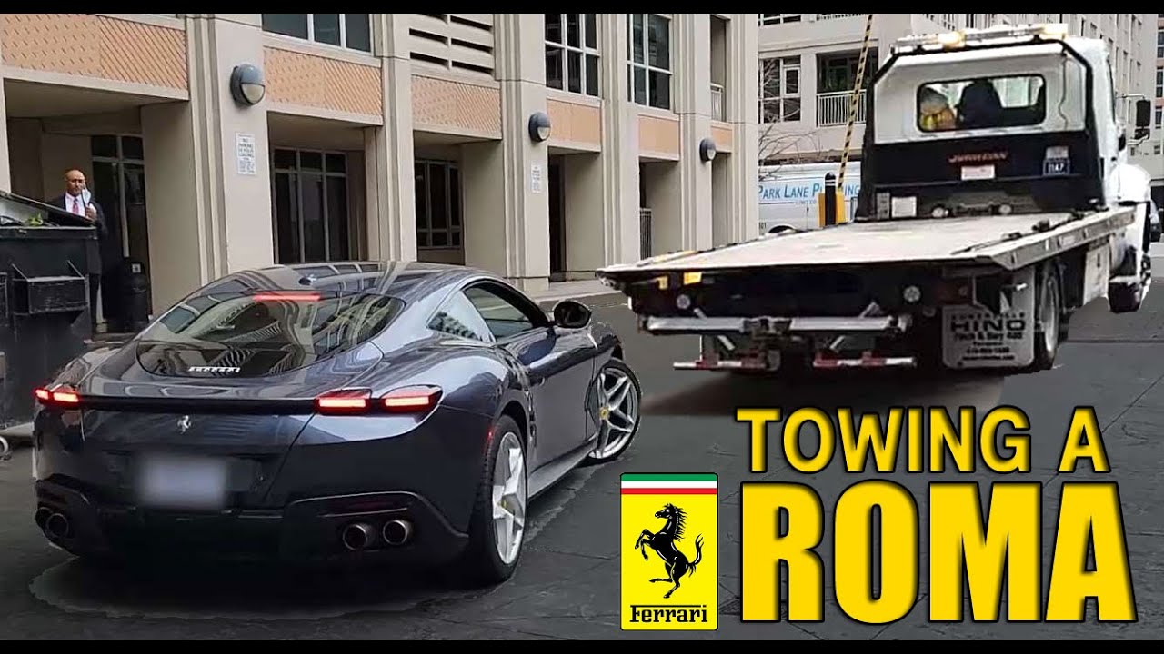 We towed a Ferrari Roma! - YouTube