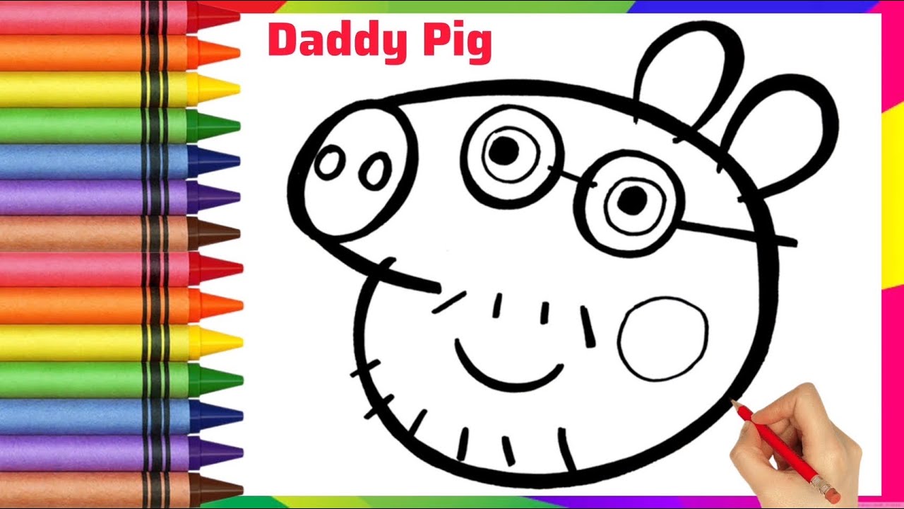 How to draw Daddy Pig from peppa pig || daddy pig drawing easy - YouTube