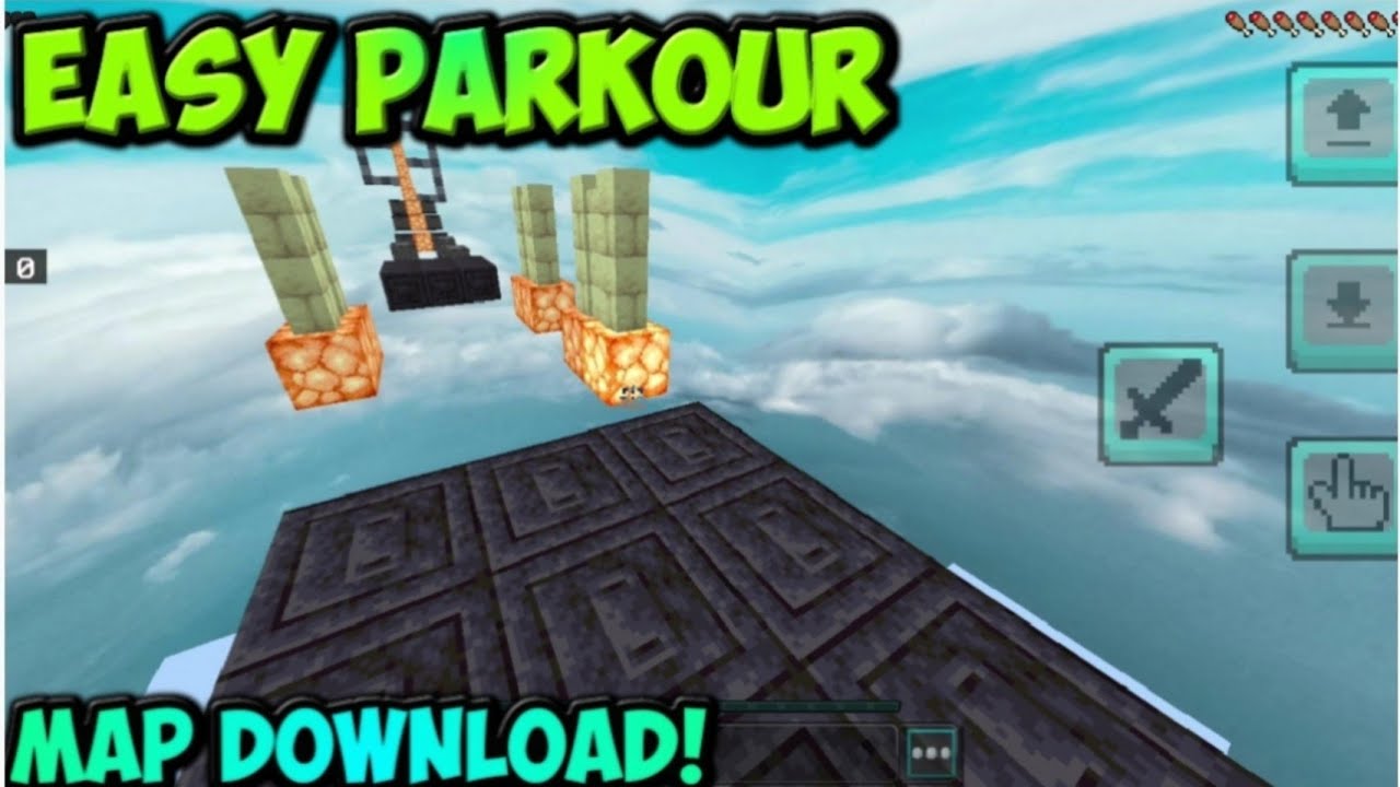 Easy Minecraft Parkour Map download PE // New Mcpe Touch Controls ...