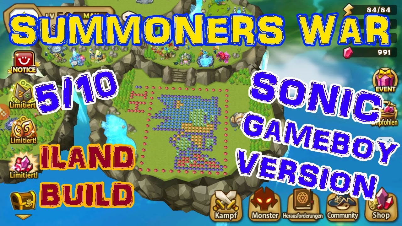 Summoners War /// Sonic Island Build - Difficulty 5/10 /// Build him ...