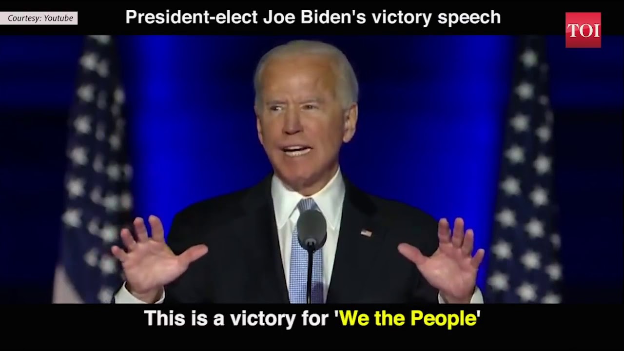 President elect Joe Biden's first address Full speech - YouTube