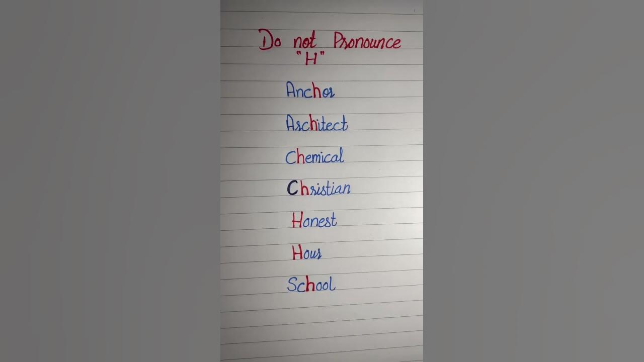 Do Not Pronounce H In These Words shorts YouTube do-not-pronounce-h-in-these-words-shorts-youtube