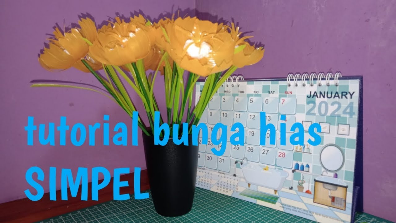Bunga hias simpel#tutorial#ide kreatif#kerajinantangan@craftme7003 ...