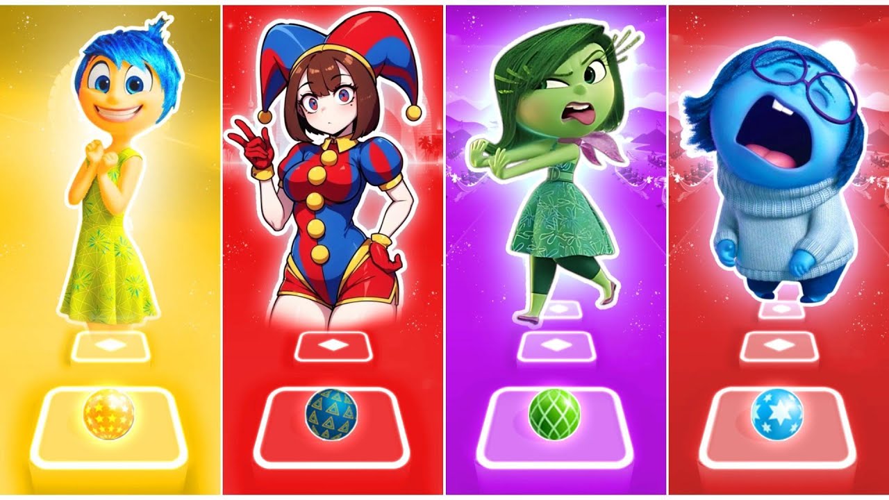 Inside Out Joy VS Pomni VS Inside Out Disgust VS Inside Out Sadness ...