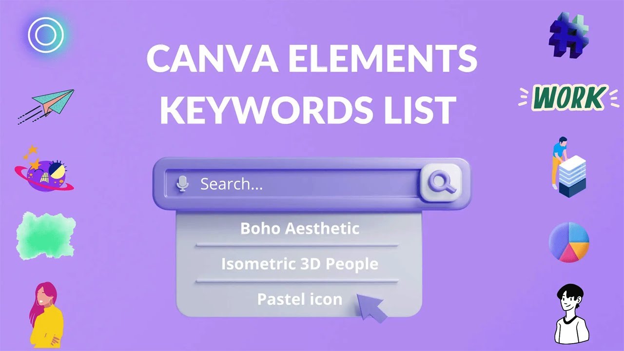 Top keywords to find awesome hidden elements in Canva for free - YouTube