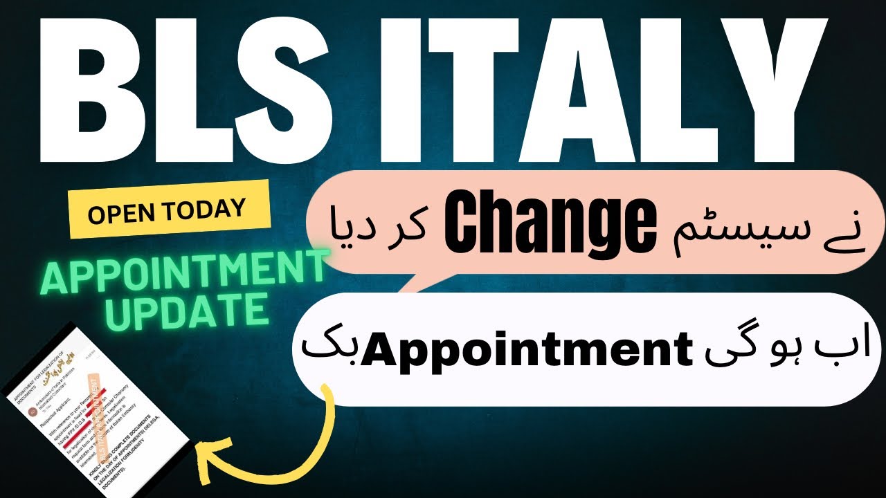BLS Italy new appointment system | how to book your appointment |#italy ...