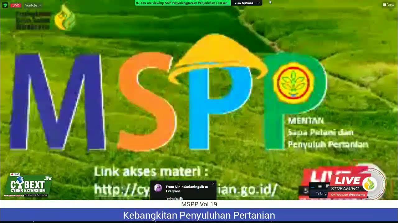 MSPP Vol. 19 "Kebangkitan Penyuluhan Pertanian" - YouTube