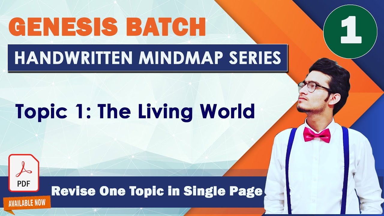 MindMap-1: The Living World | Handwritten MindMap Series | Genesis ...