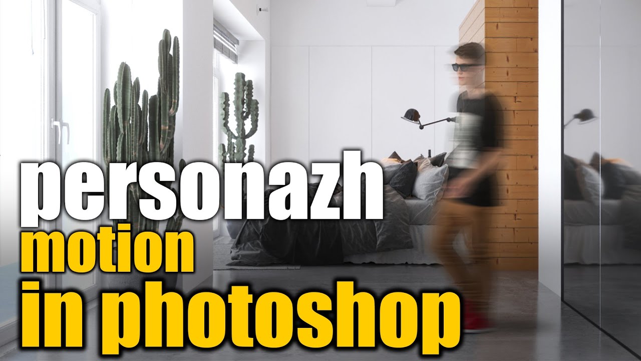 add moving characters to you render in photoshop - YouTube