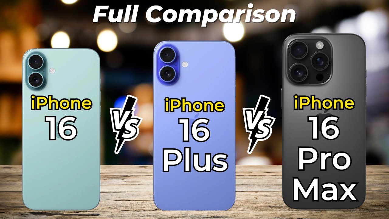 iPhone 16 Pro Max vs iPhone 16 Plus vs iPhone 16 🔥 Real Specs ...