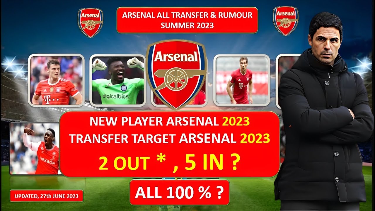 ARSENAL ALL TRANSFER NEWS | CONFIRMED TRANSFERS AND RUMOURS SUMMER 2023 ...