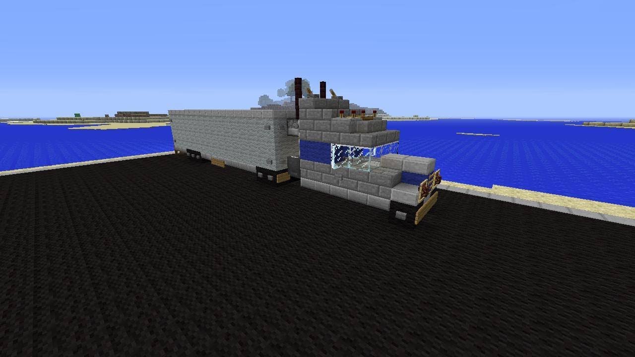 Minecraft Vehicle: Semi Truck - How to - YouTube