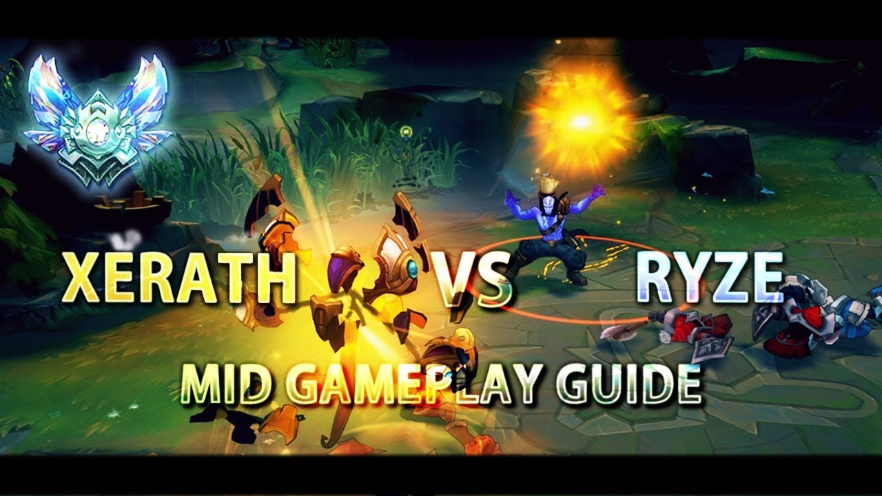 LoL - Xerath Mid Gameplay How to Play Against Ryze - YouTube