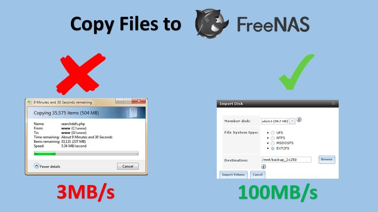 Freenas Tutorial How To Copy Files To Freenas In High Speed Youtube