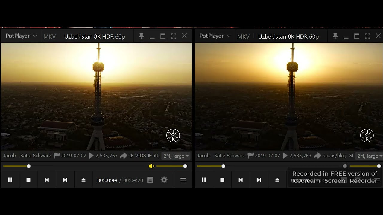 HDR HDR С ГАММОЙ HLG PotPlayer - YouTube