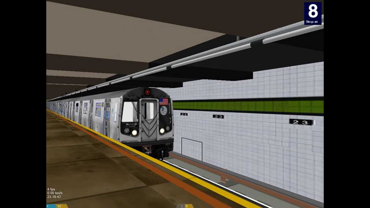 OpenBVE: R160 M to Forrest Hills-71st Avenue(14 St to 23 St) - YouTube