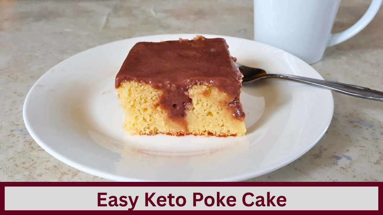 Easy Keto Poke Cake (Nut Free and Gluten Free) - YouTube