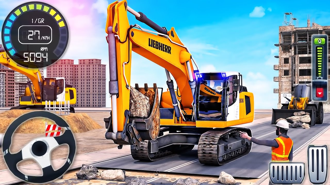 Mega Tunnel Construction Simulator - Highway City Road Builder 3D - Android GamePlay - YouTube