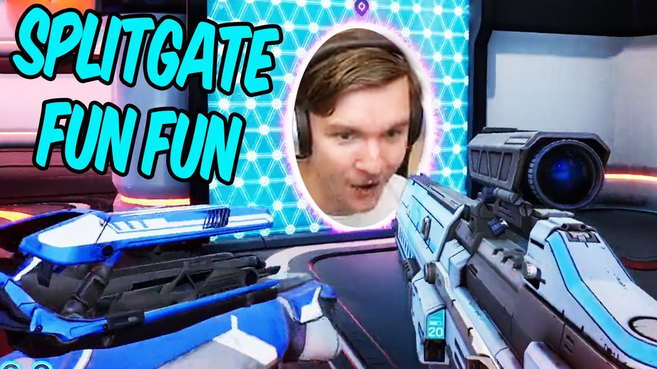Teo snipes them all in Splitgate - YouTube