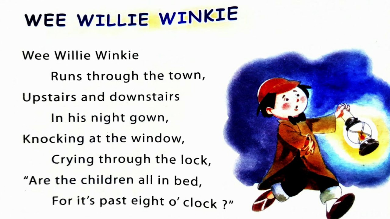 L KG, REVISION 14, RHYME - WEE WILLIE WINKIE - YouTube