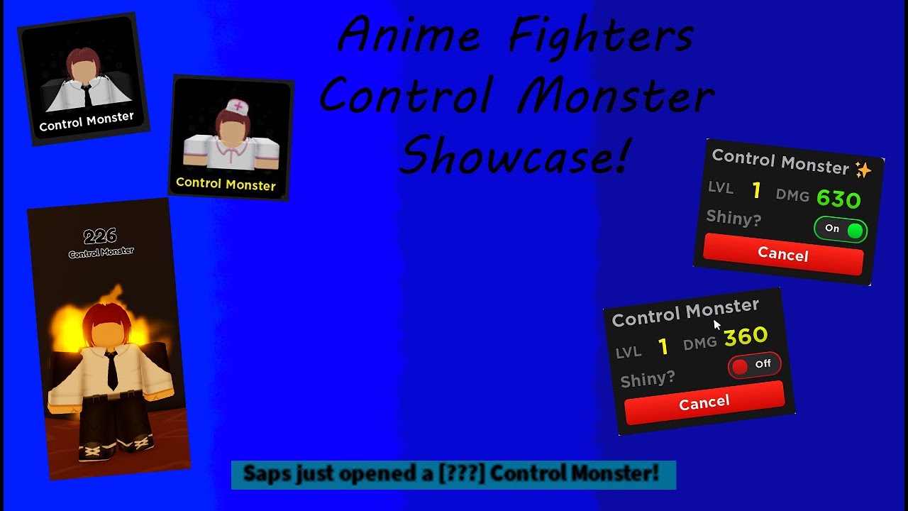 Anime Fighters | New Control Monster Showcase! - YouTube
