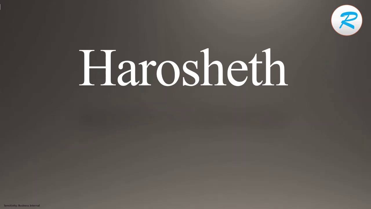 How to pronounce Harosheth - YouTube