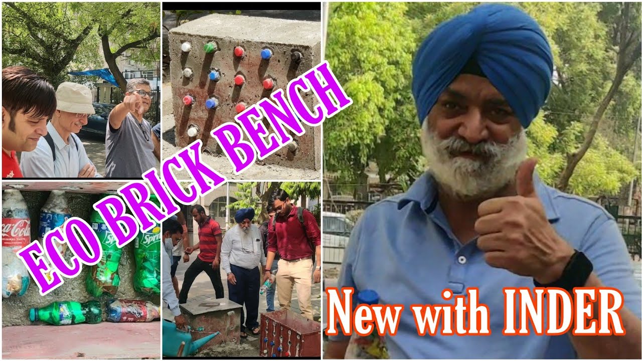 ECO BRICK BENCH, @NEW WITH INDER, #ECO FRIENDLY # PLASTIC WASTE ...