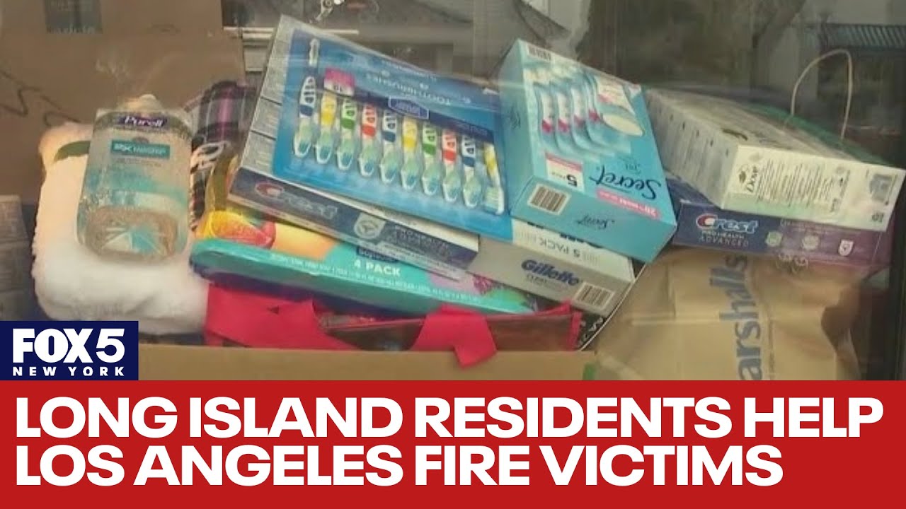 Long Island residents help Los Angeles fire victims - YouTube
