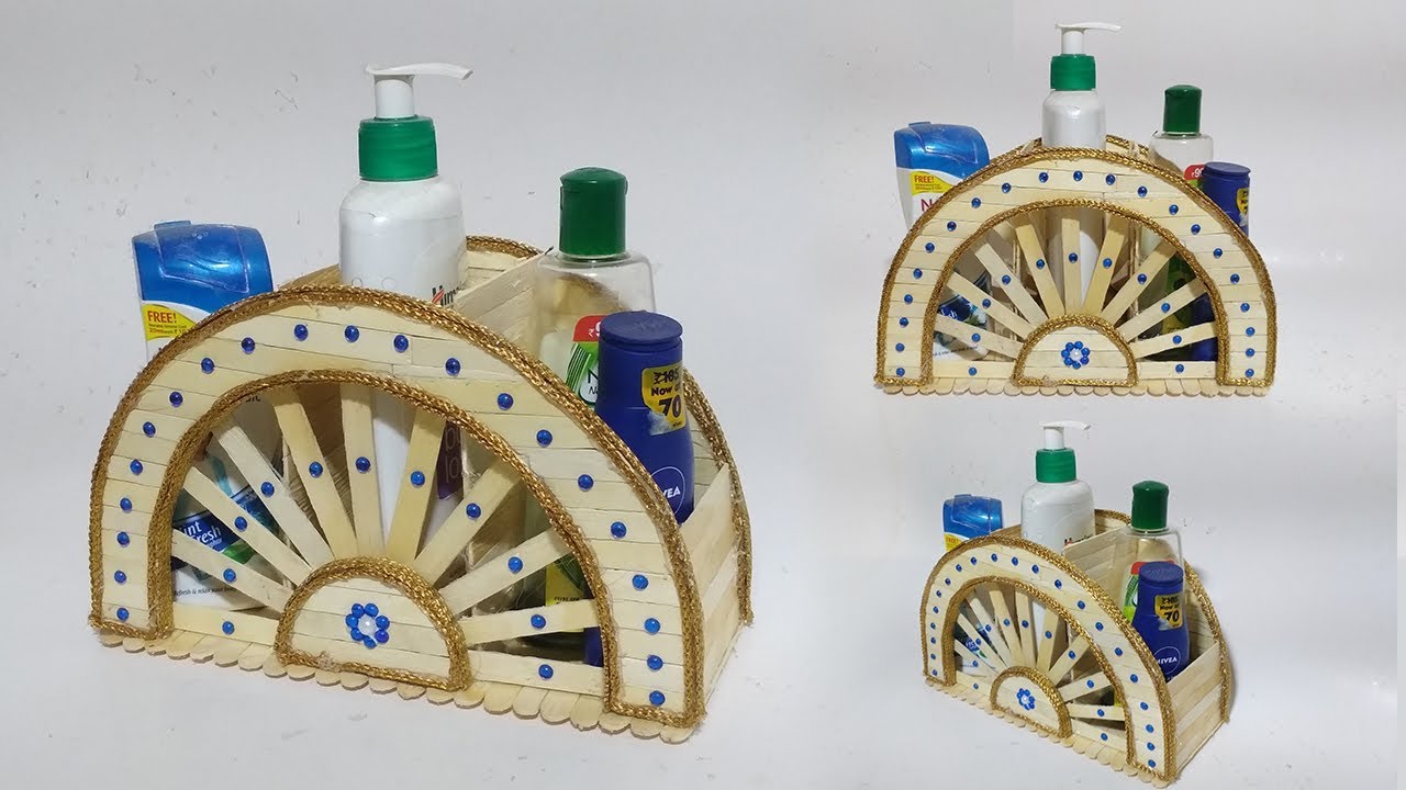 Beautiful Multipurpose Organizers From Ice Cream Stick | Ice Cream ...